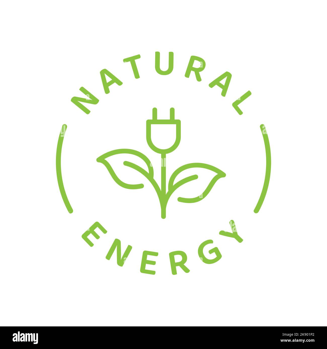 Green energy vector label. Sustainable, natural and renewable resources ...