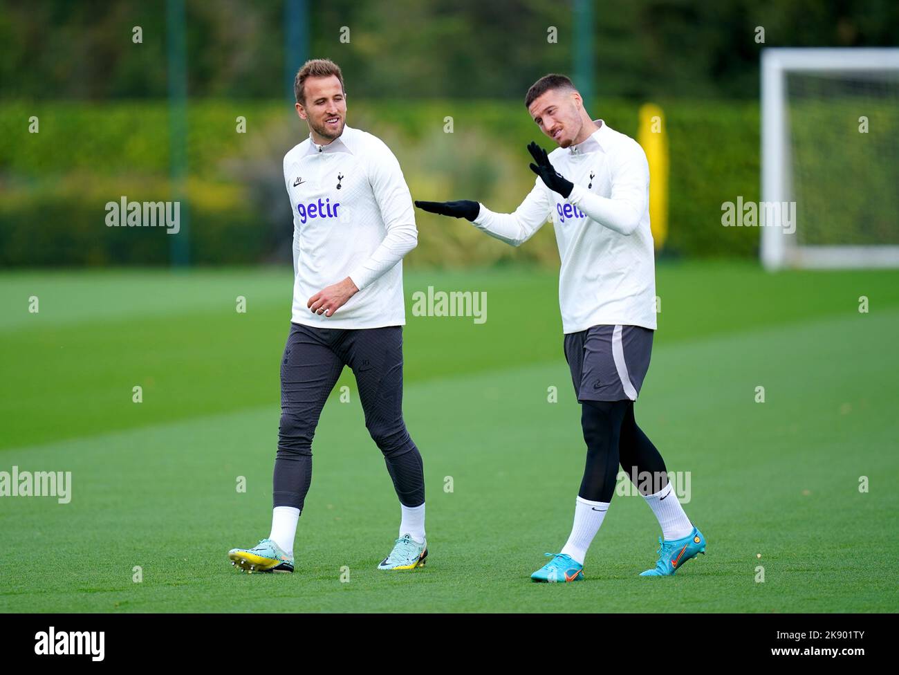 Tottenham Hotspur's Harry Kane (left) and Matt Doherty during a ...