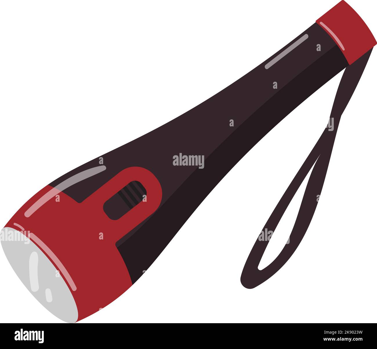 Flashlight battery icon cartoon vector. Light lamp Stock Vector Image ...