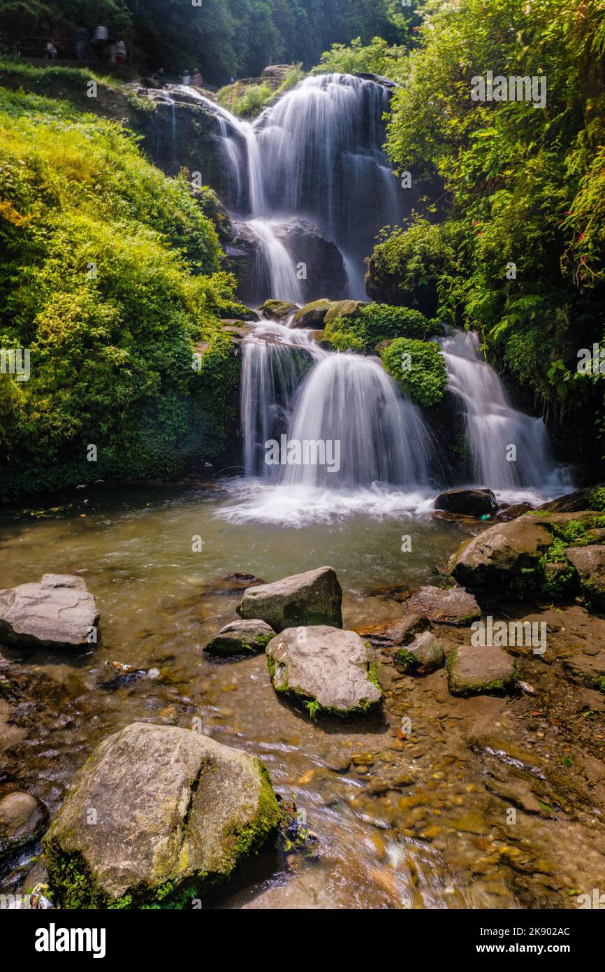 The famous rock garden waterfall in Darjeeling Stock Photo - Alamy