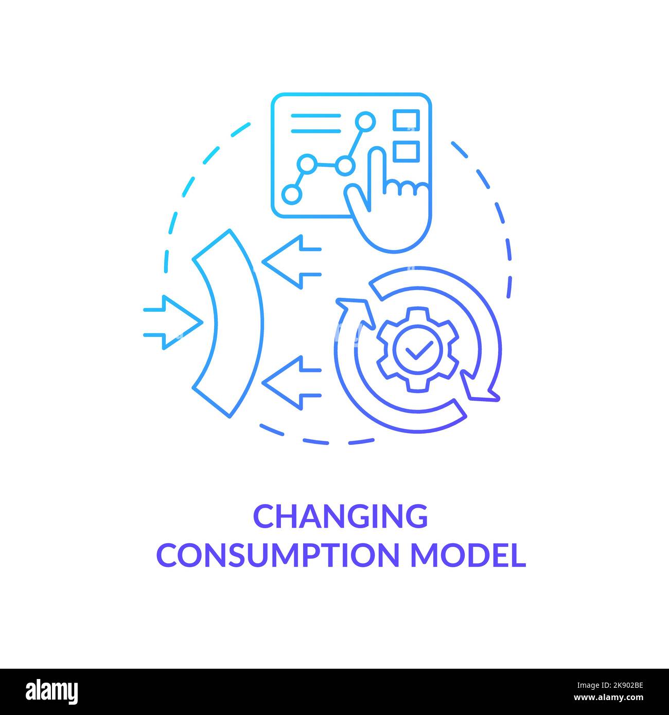 Changing consumption model blue gradient concept icon Stock Vector ... Changing consumption model blue gradient concept icon Stock Vector ...