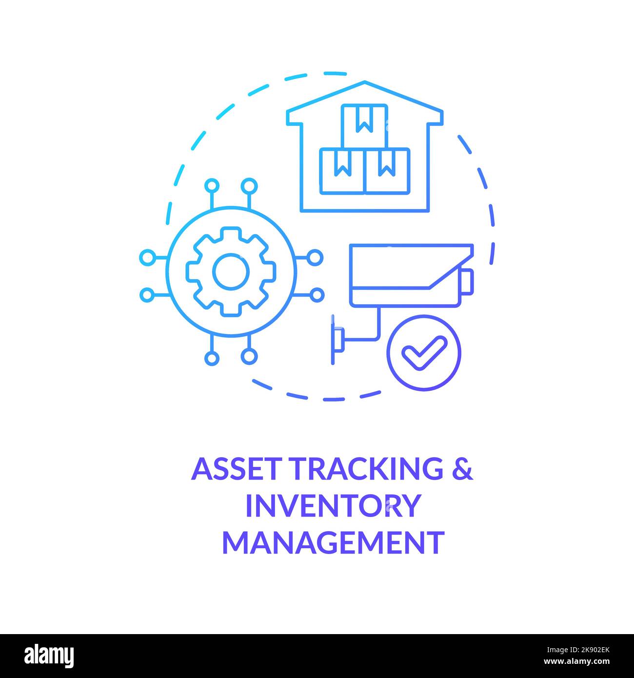 Provide IoT technologies blue gradient concept icon Stock Vector Image ...
