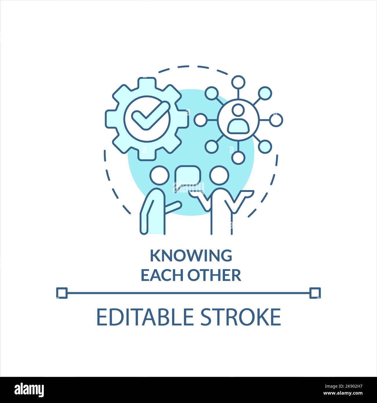 Know each other turquoise concept icon Stock Vector Image & Art - Alamy