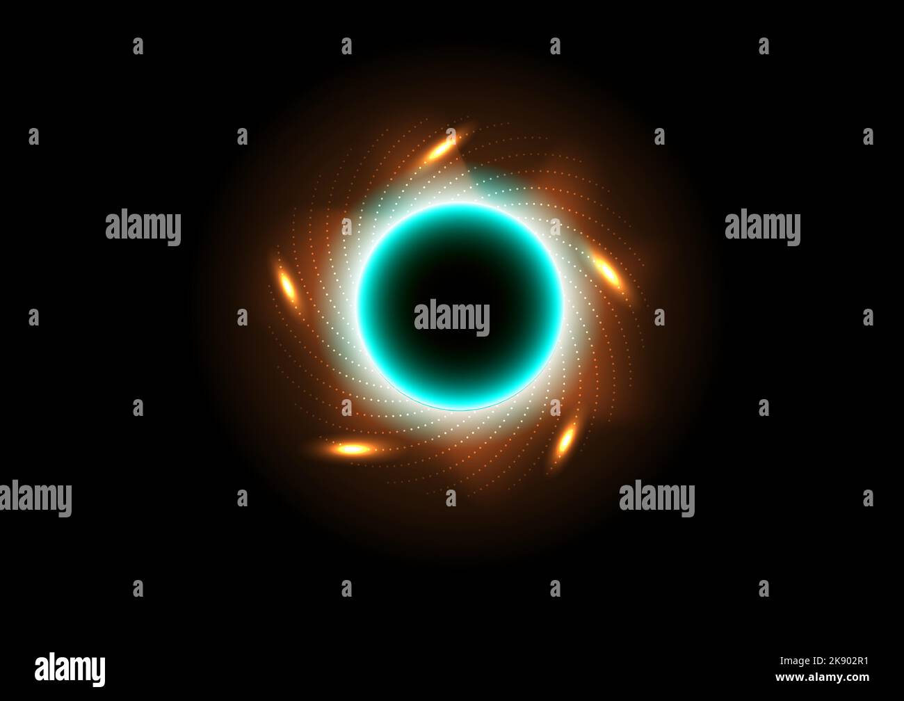 Ring black hole star cosmos network futuristic technology graphic ...