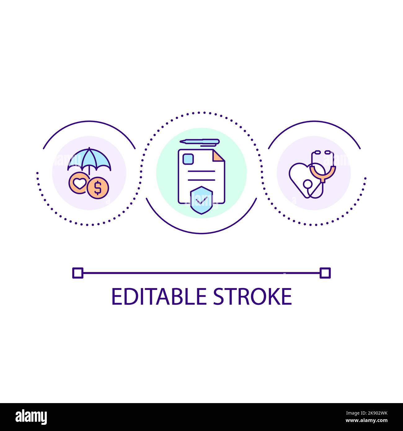 Healthcare funding loop concept icon Stock Vector Image & Art - Alamy