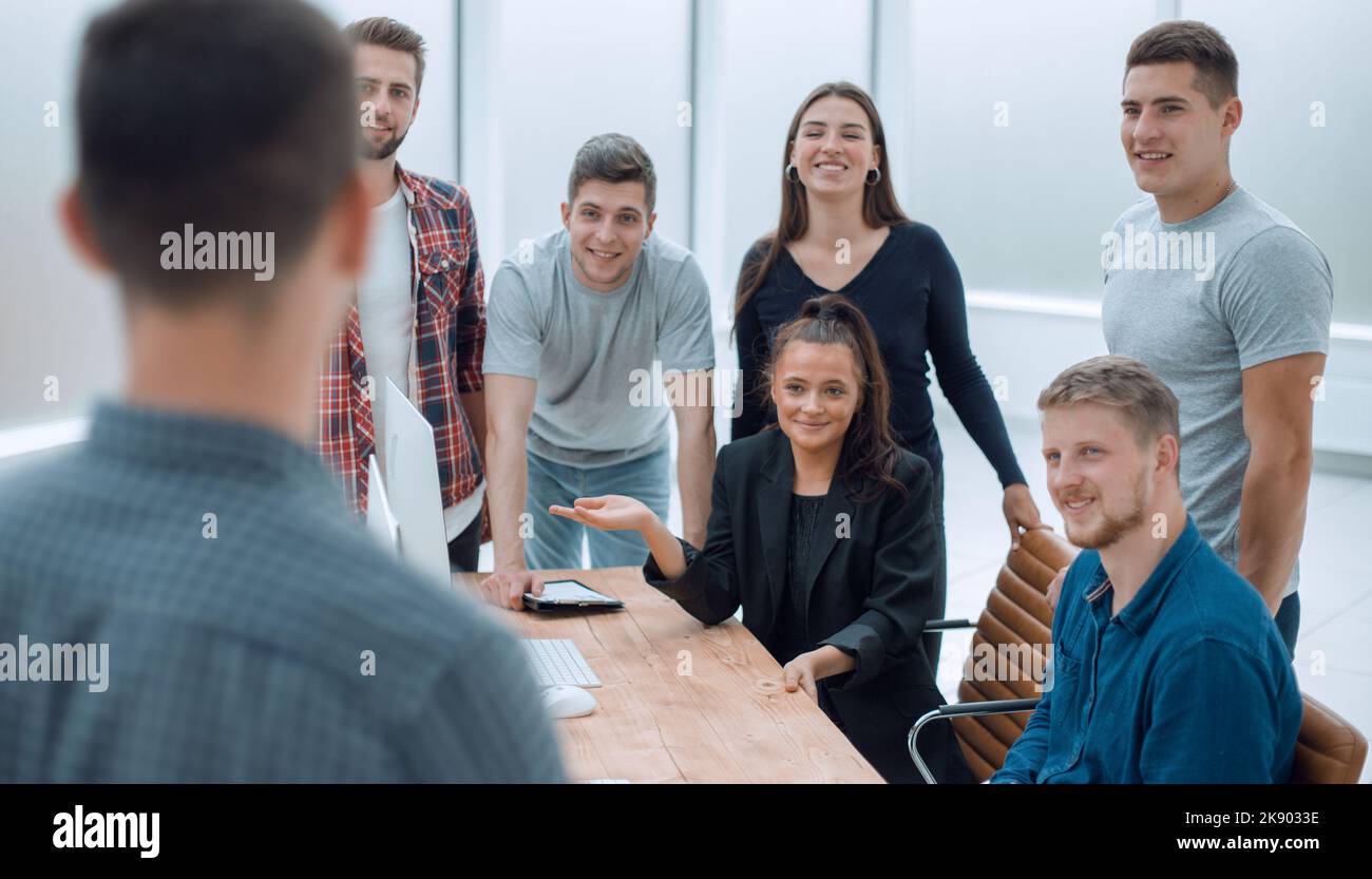 image of a group of young professionals in the office Stock Photo - Alamy