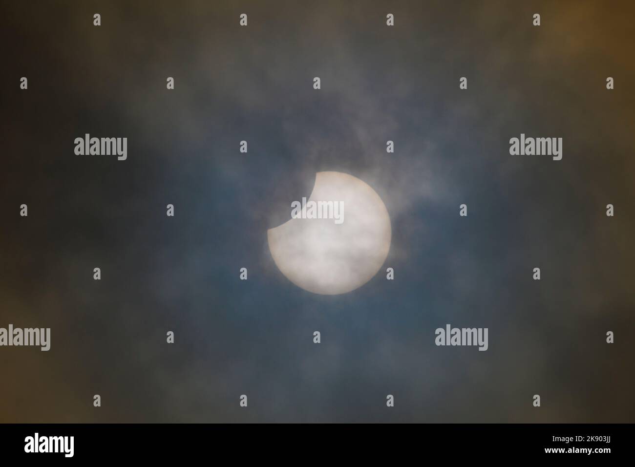 co. Wexford, Ireland. 25 October 2022. The partial saros solar eclipse ...