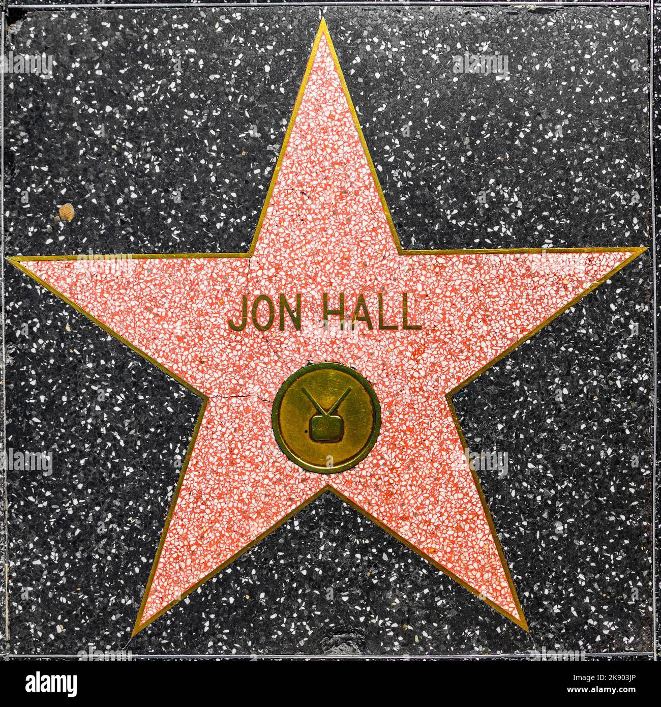 Los Angeles, USA - June 26, 2012: Jon Hall's star on Hollywood Walk of ...