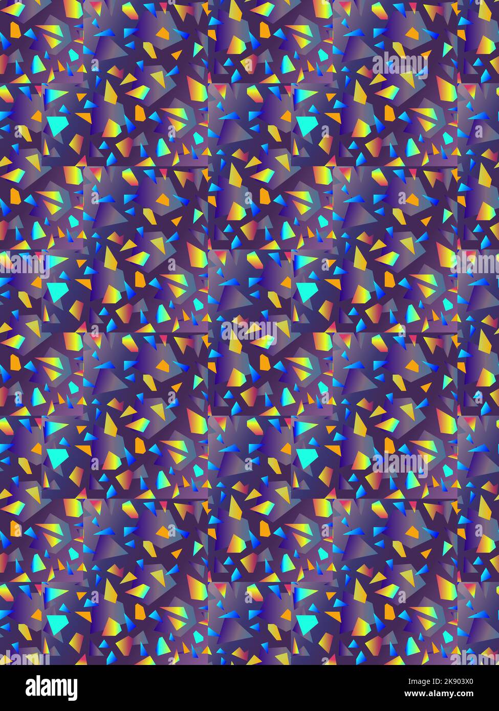 Pattern made of triangles with rainbow effect, beautiful vector cristal ...