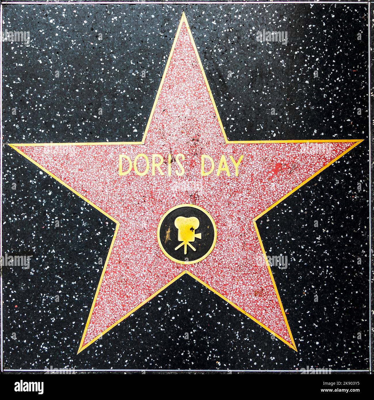 Los Angeles, USA - June 24, 2012: Doris Days star on Hollywood Walk of ...