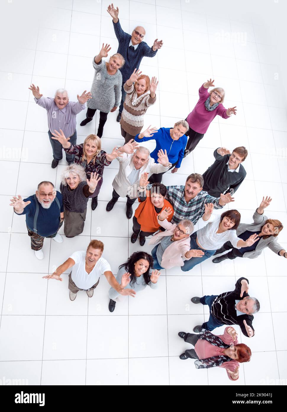 top view. group of successful mature people Stock Photo - Alamy