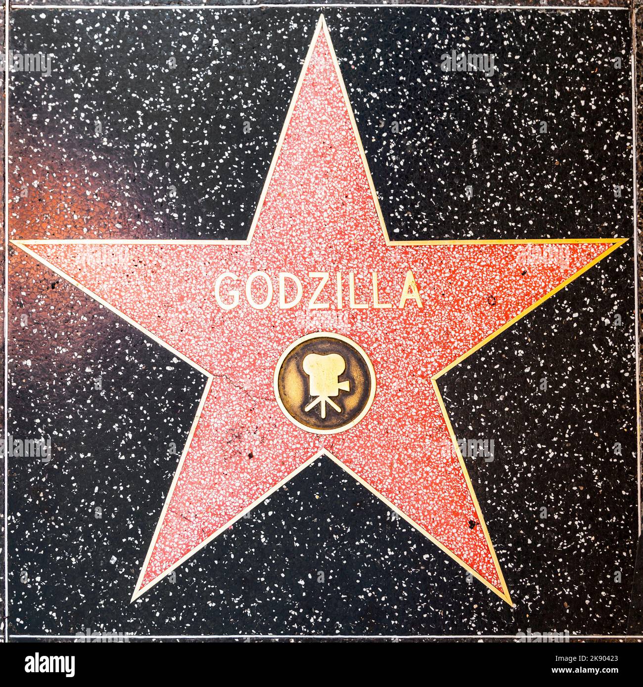 Los Angeles, USA - June 26, 2012: Godzillas star on Hollywood Walk of ...