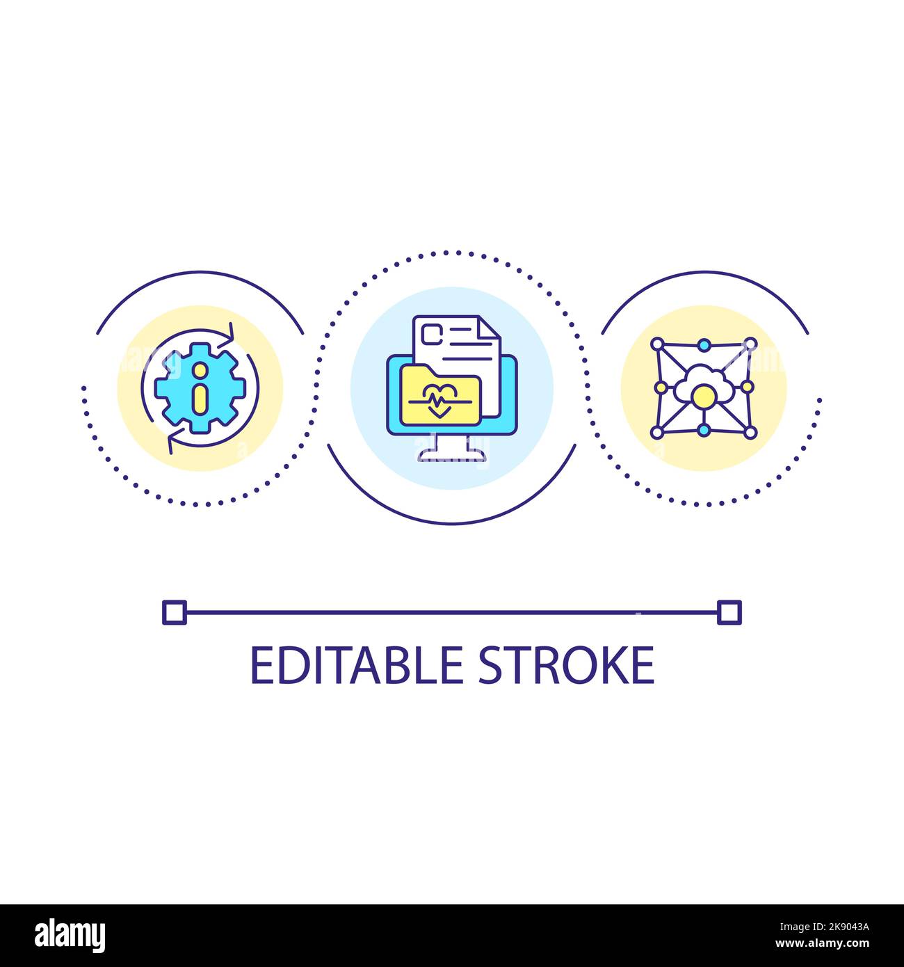 Digital patient data loop concept icon Stock Vector Image & Art - Alamy