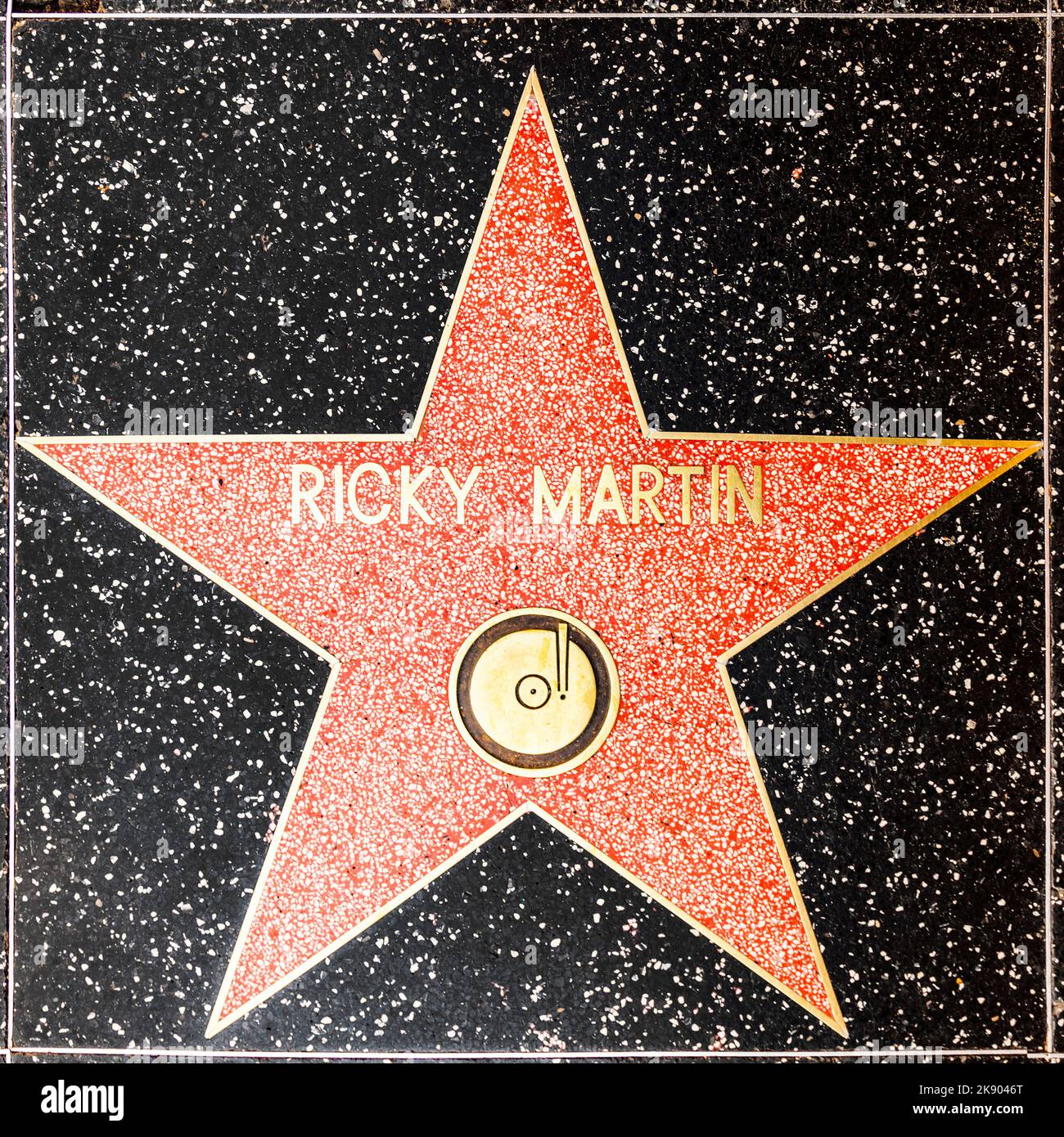 Los Angeles, USA - June 26, 2012: Ricky Martins star on Hollywood Walk ...