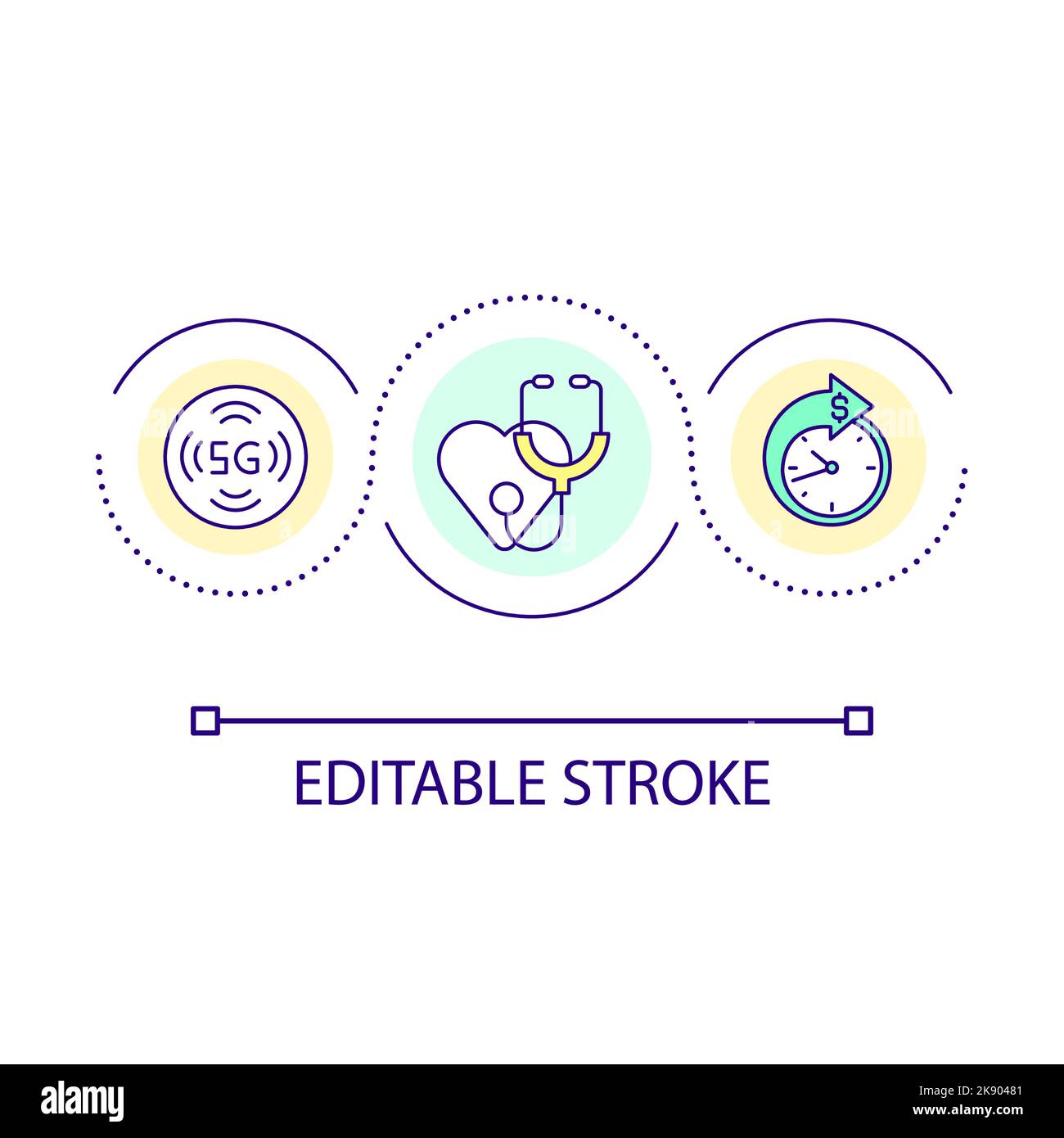 Healthcare service development loop concept icon Stock Vector Image ...