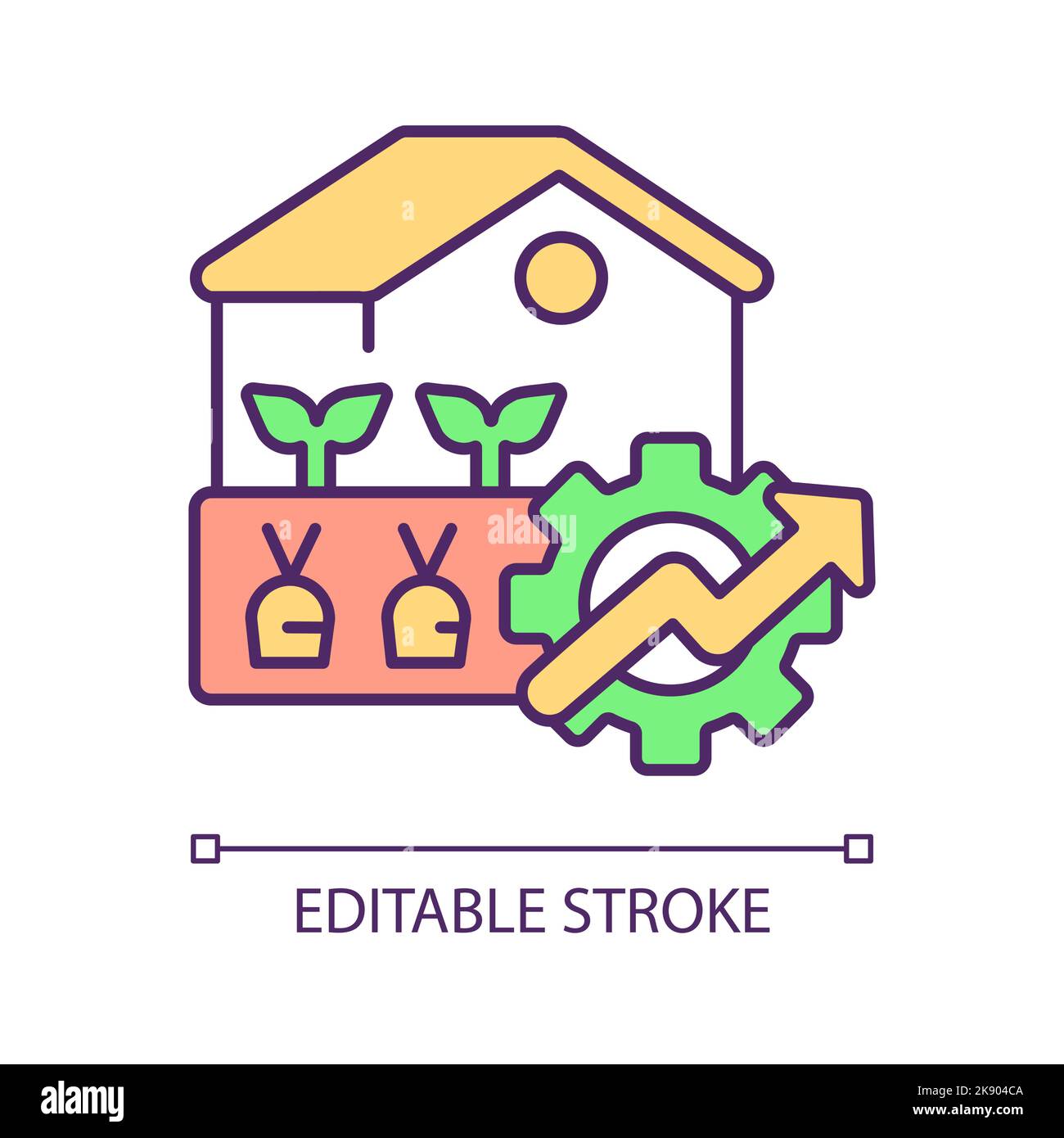 Improve harvest productivity RGB color icon Stock Vector Image & Art ...