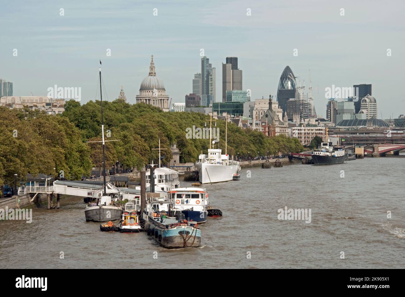 View of River Thames (with St Paul's Cathedral and the Gherkin) from ...