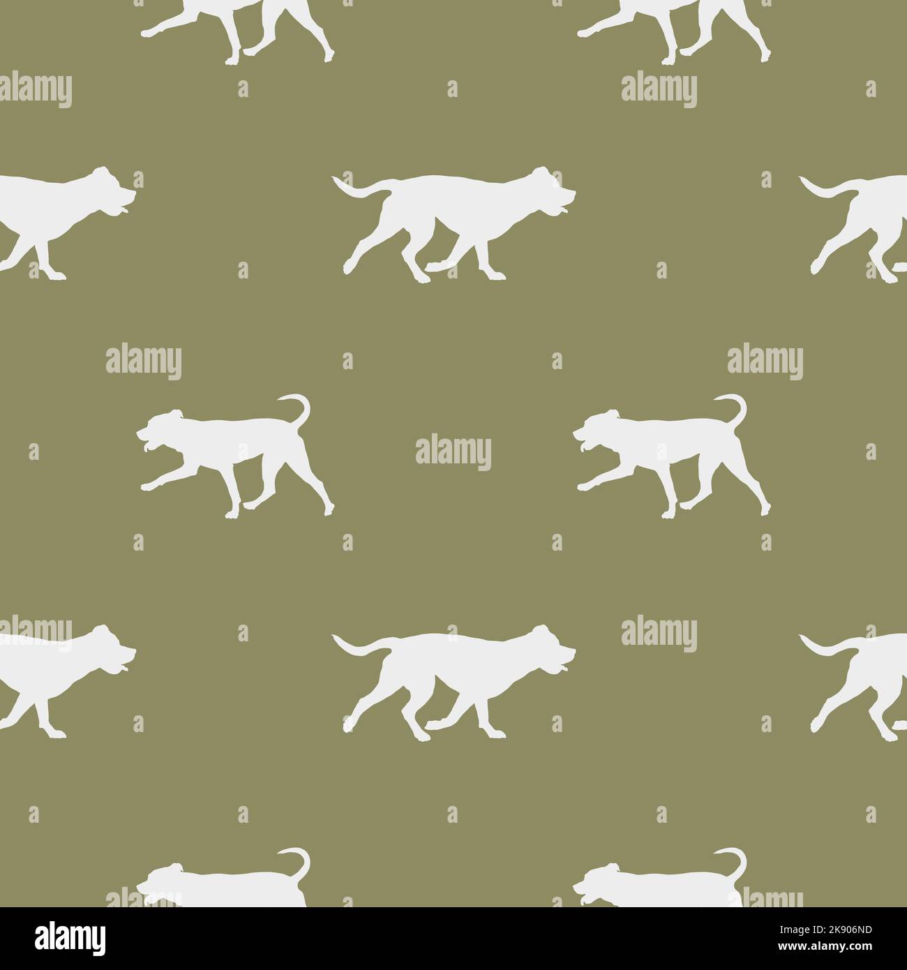 Seamless pattern. Silhouette of dogs different breeds. Endless texture ...