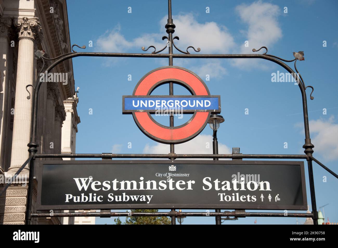 Westminster Underground Station, Whitehall, Westminster, London, UK ...