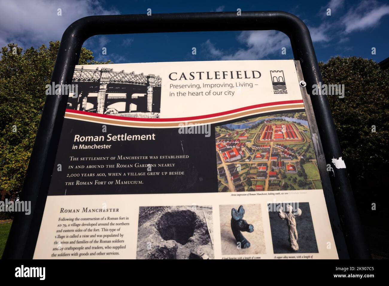 Castlefield in Manchester on the site of the old Roman fort, gatehouse ...