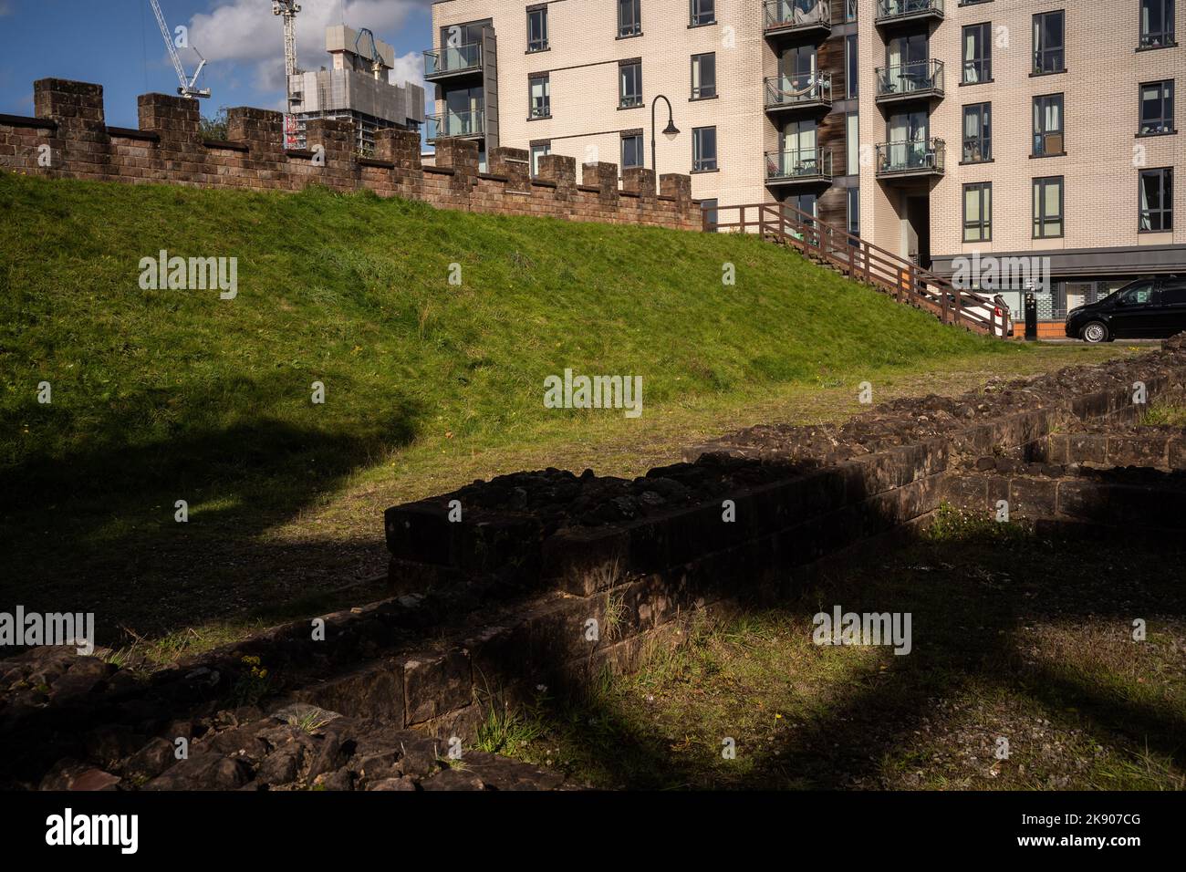 Castlefield in Manchester on the site of the old Roman fort, gatehouse ...