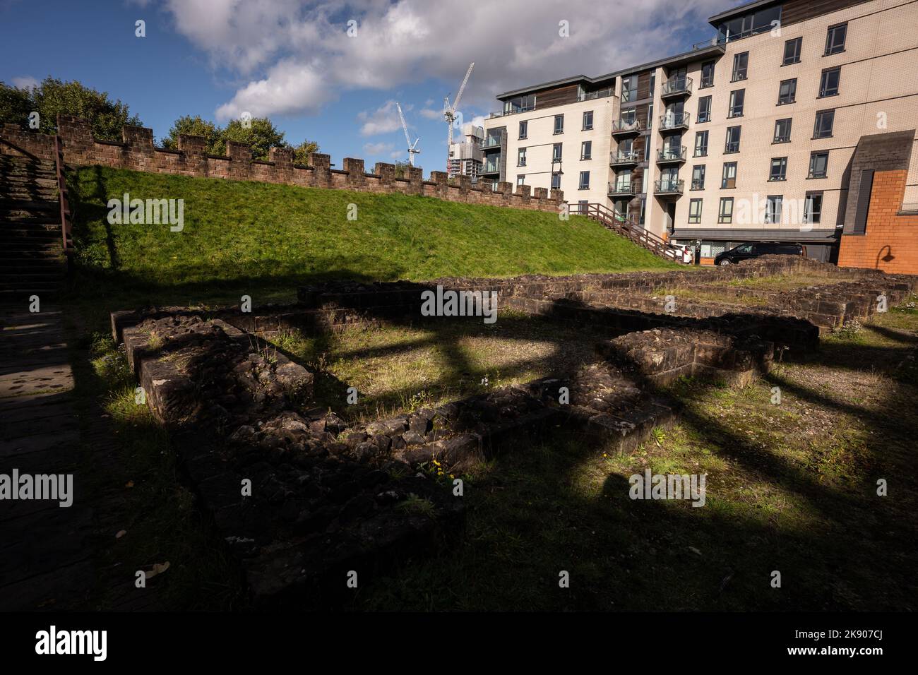 Castlefield in Manchester on the site of the old Roman fort, gatehouse ...