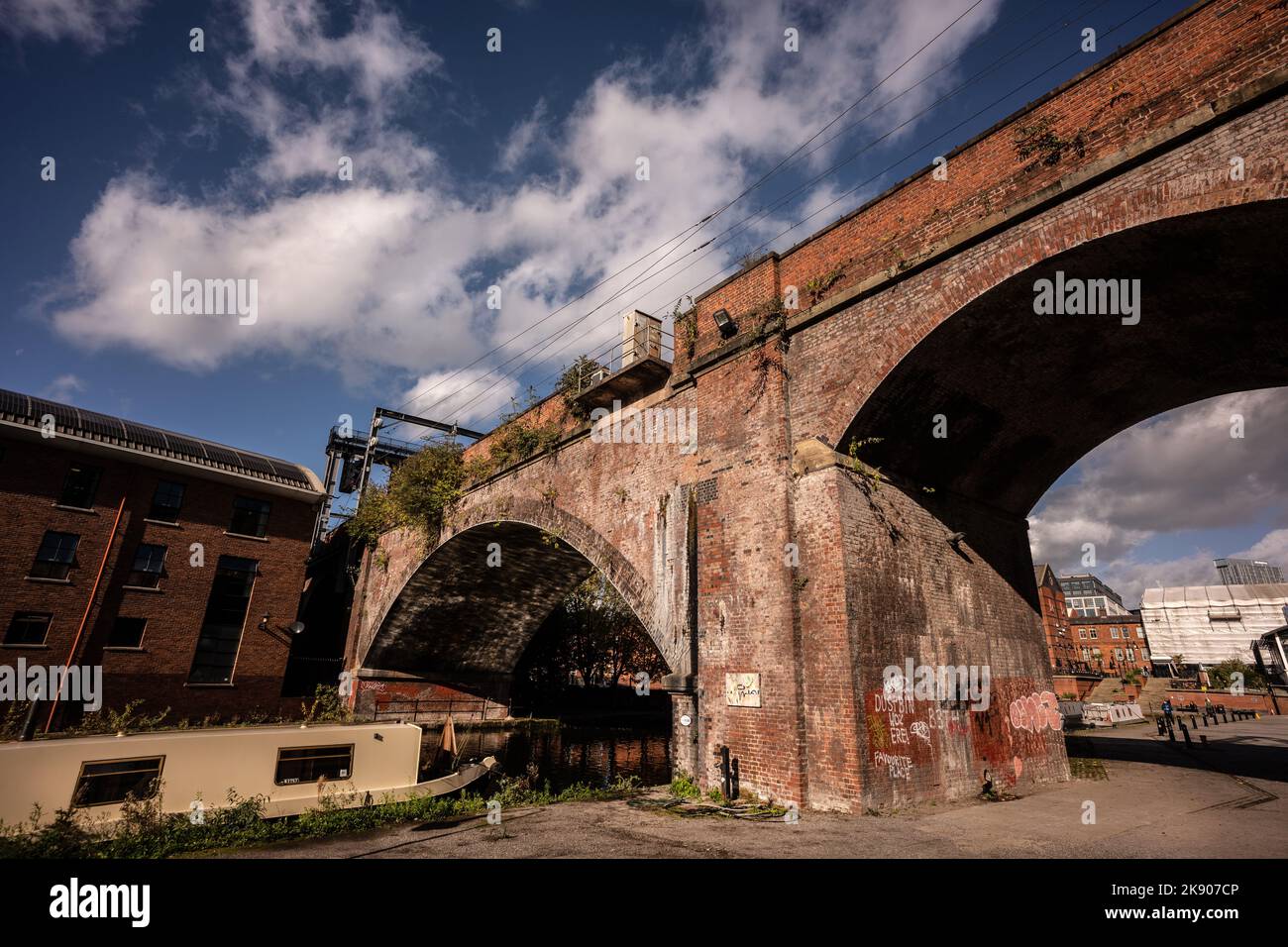 Castlefield in Manchester on the site of the old Roman fort, gatehouse ...