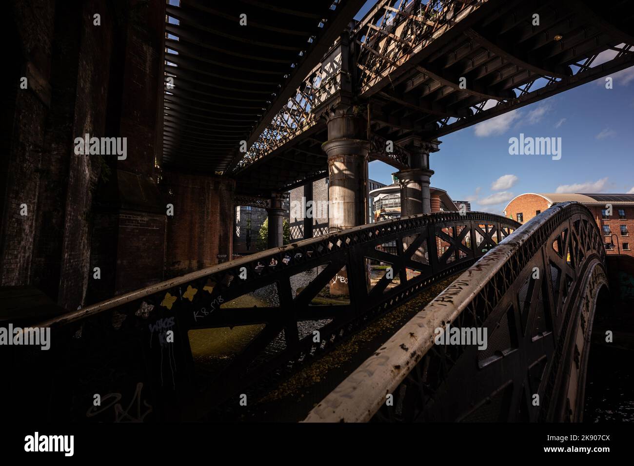 Castlefield in Manchester on the site of the old Roman fort, gatehouse ...
