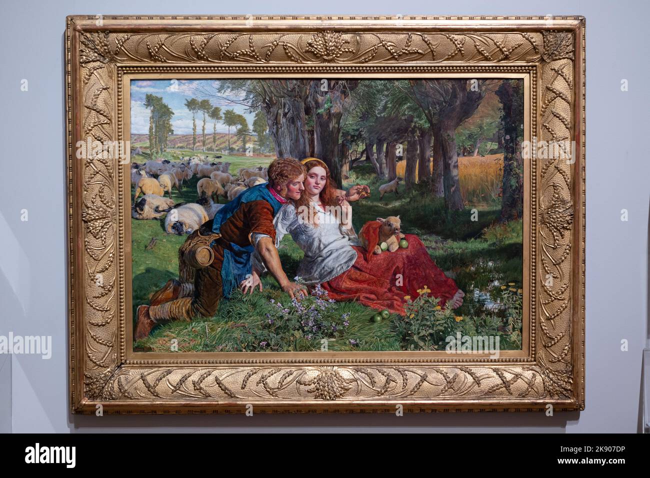 The Hireling Shepherd by William Holman Hunt in Manchester City Art Gallery Stock Photo - Alamy