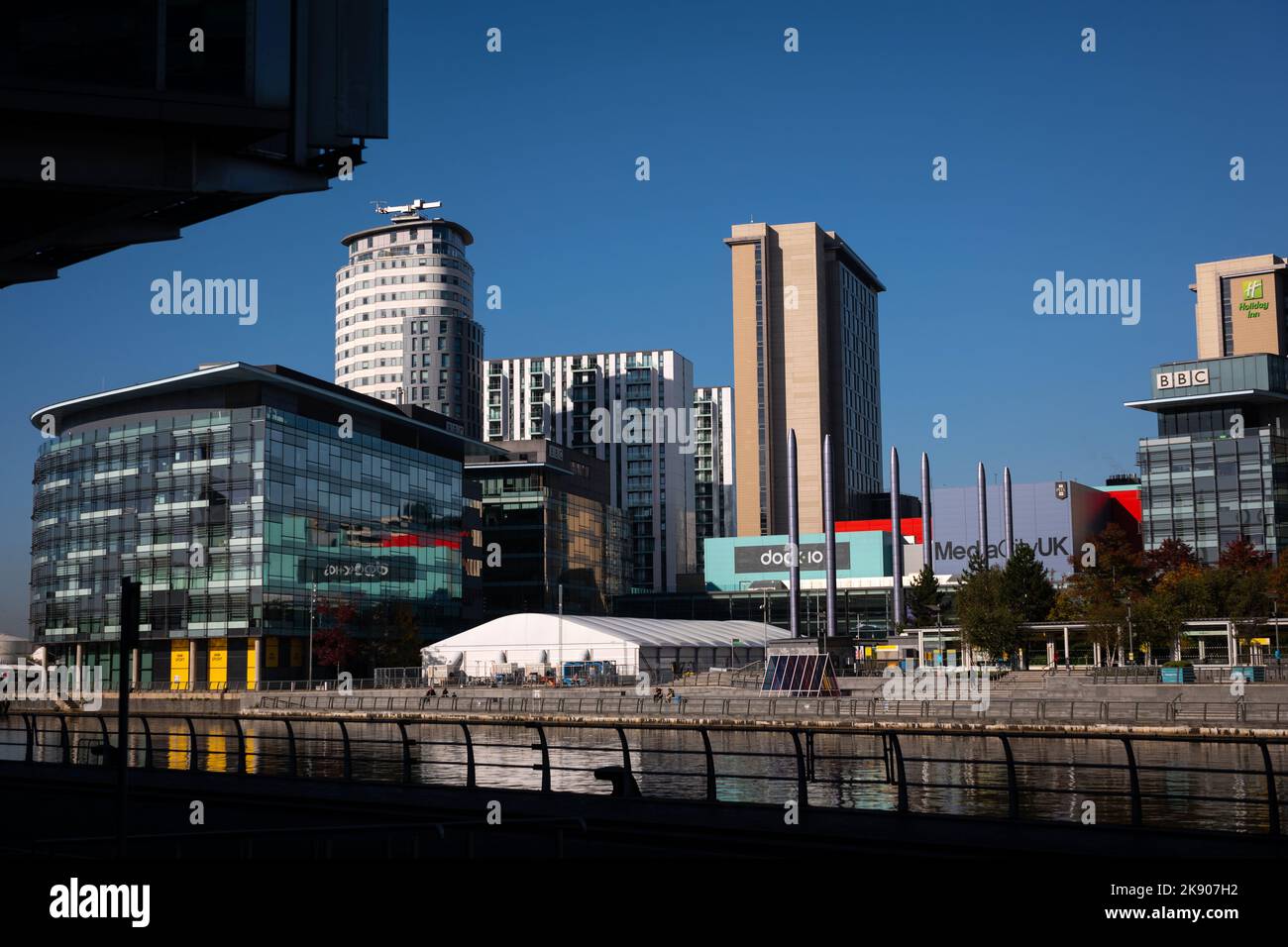 The Media City in Salford on the banks of Manchester Ship Canal, home ...