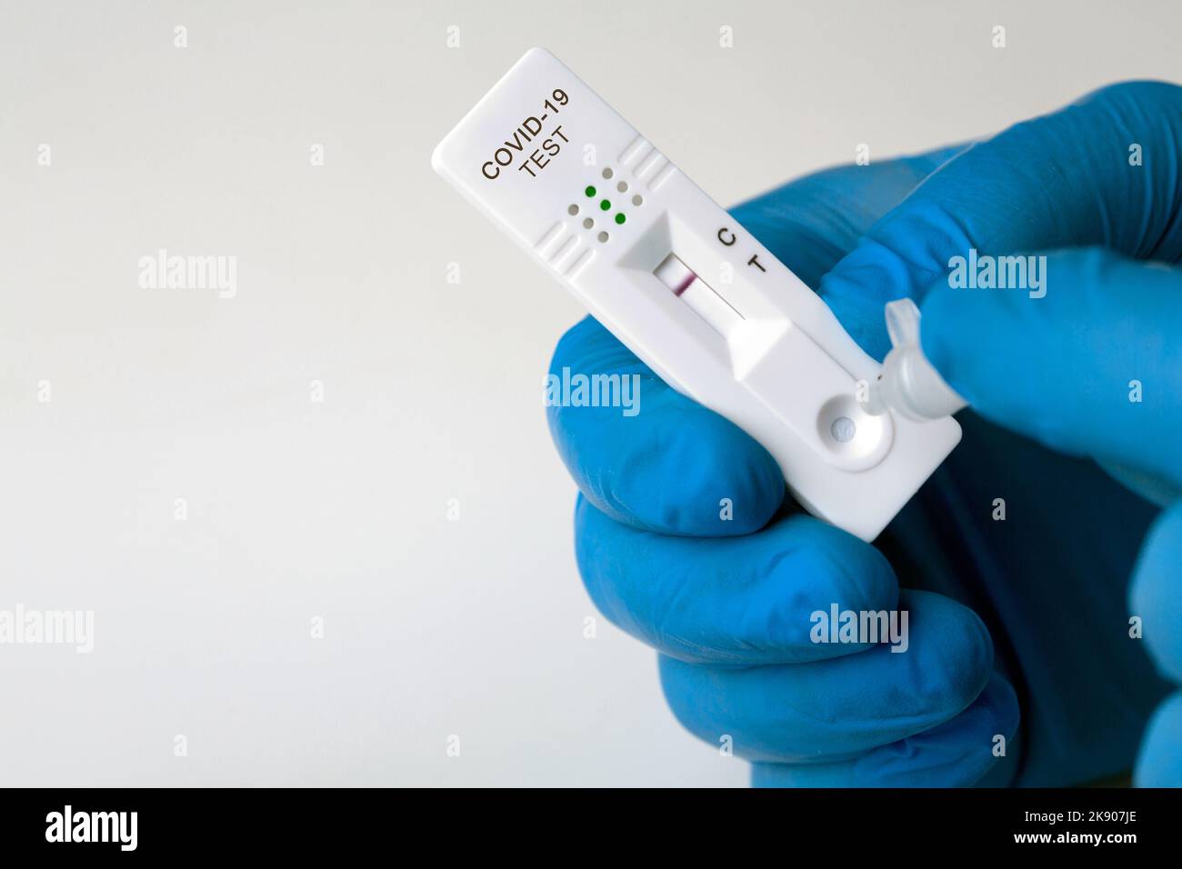 Express corona test. Negative covid antigen test Stock Photo - Alamy