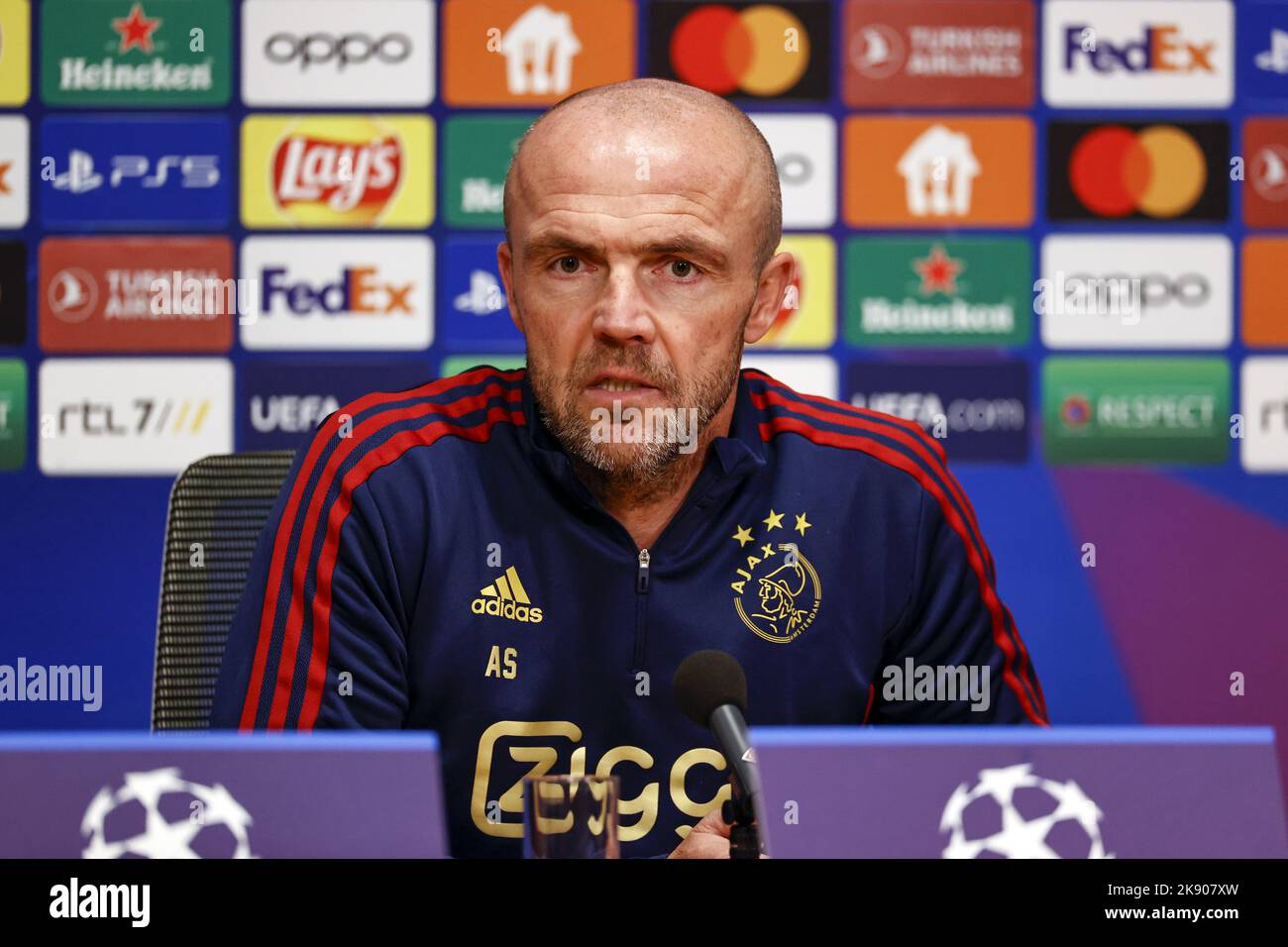 AMSTERDAM - Ajax coach Alfred Schreuder during the press conference ...