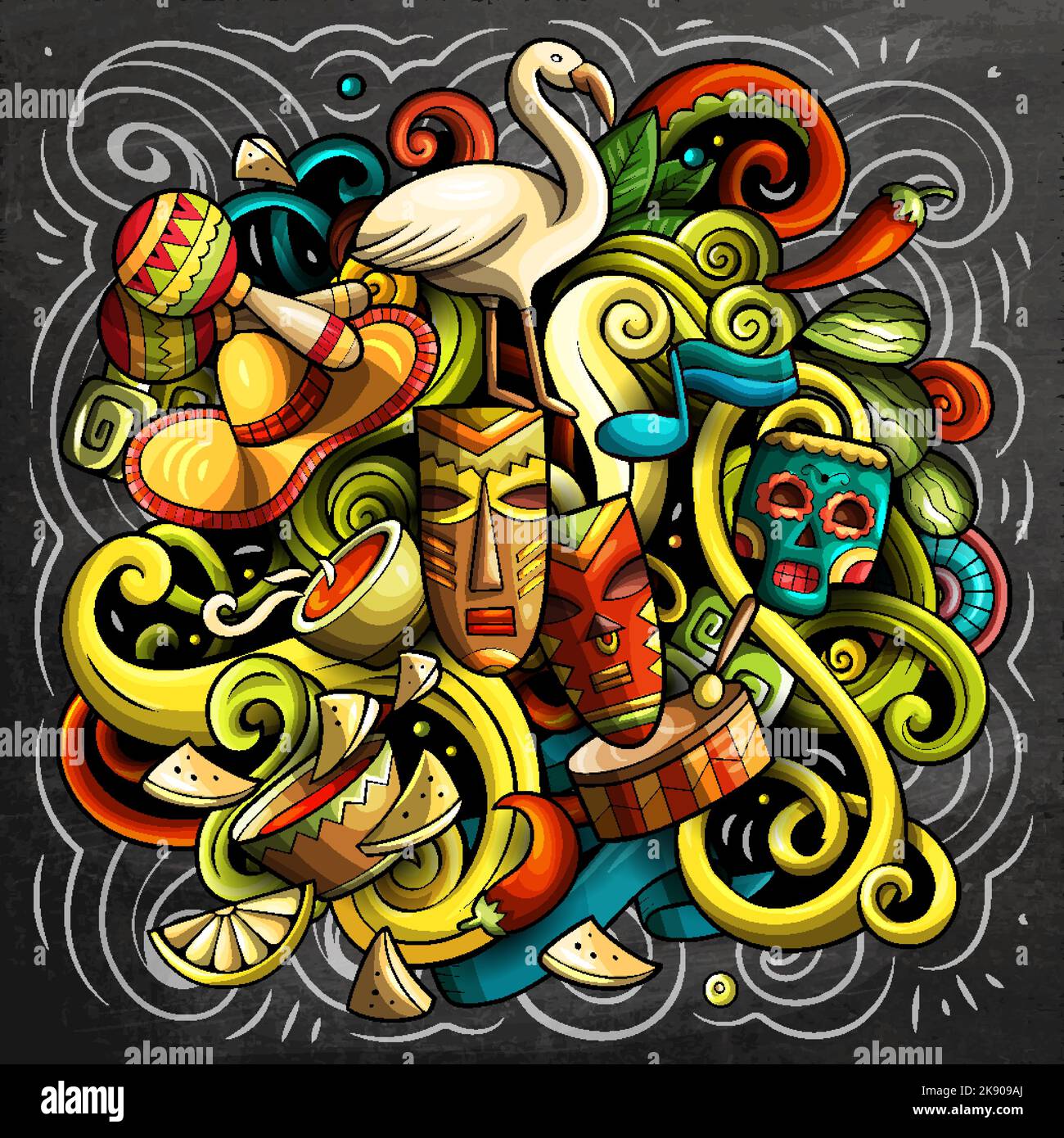 Latin America cartoon vector illustration Stock Vector Image & Art - Alamy