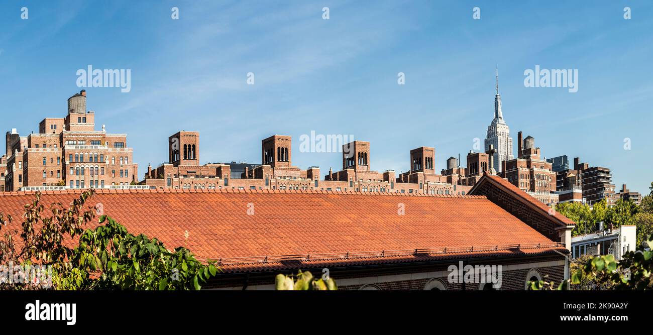 NEW YORK CITY, USA - OCT 21, 2015: skyline of New York city seen from ...
