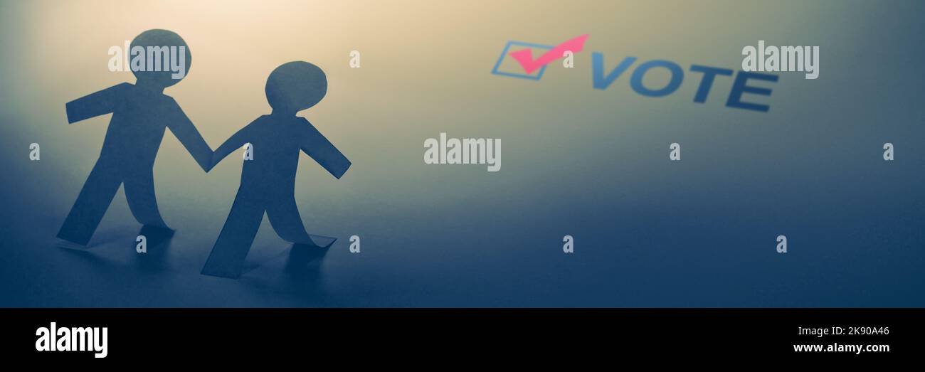 Vote on democratic elections, referendum. Make right choice Stock Photo ...