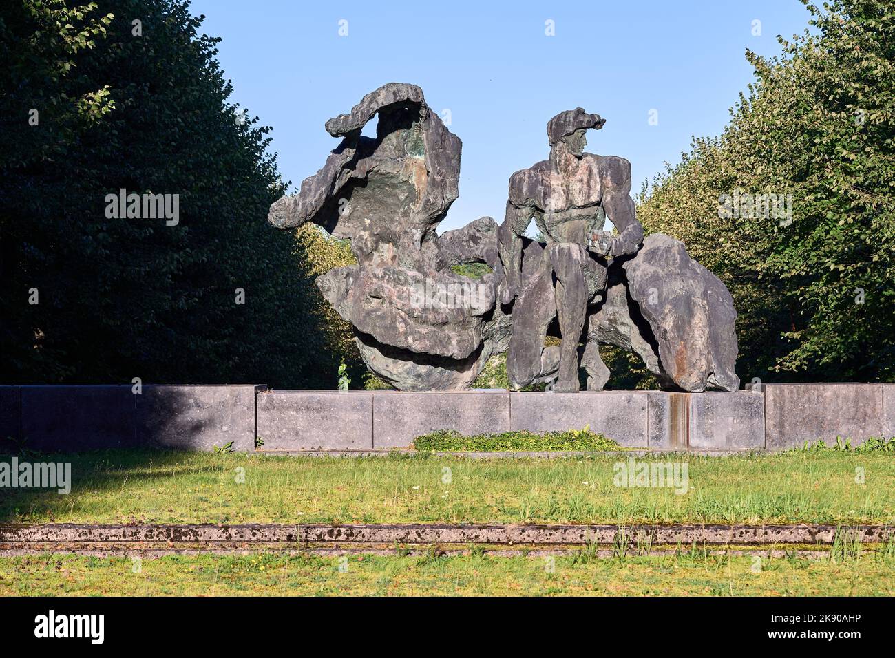 The statue of the famous Latvian writer Vilis Lacis at the Forest ...