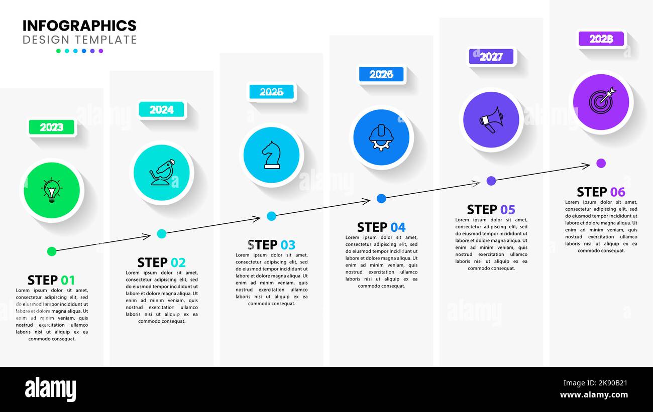 6 step infographic hi-res stock photography and images - Alamy