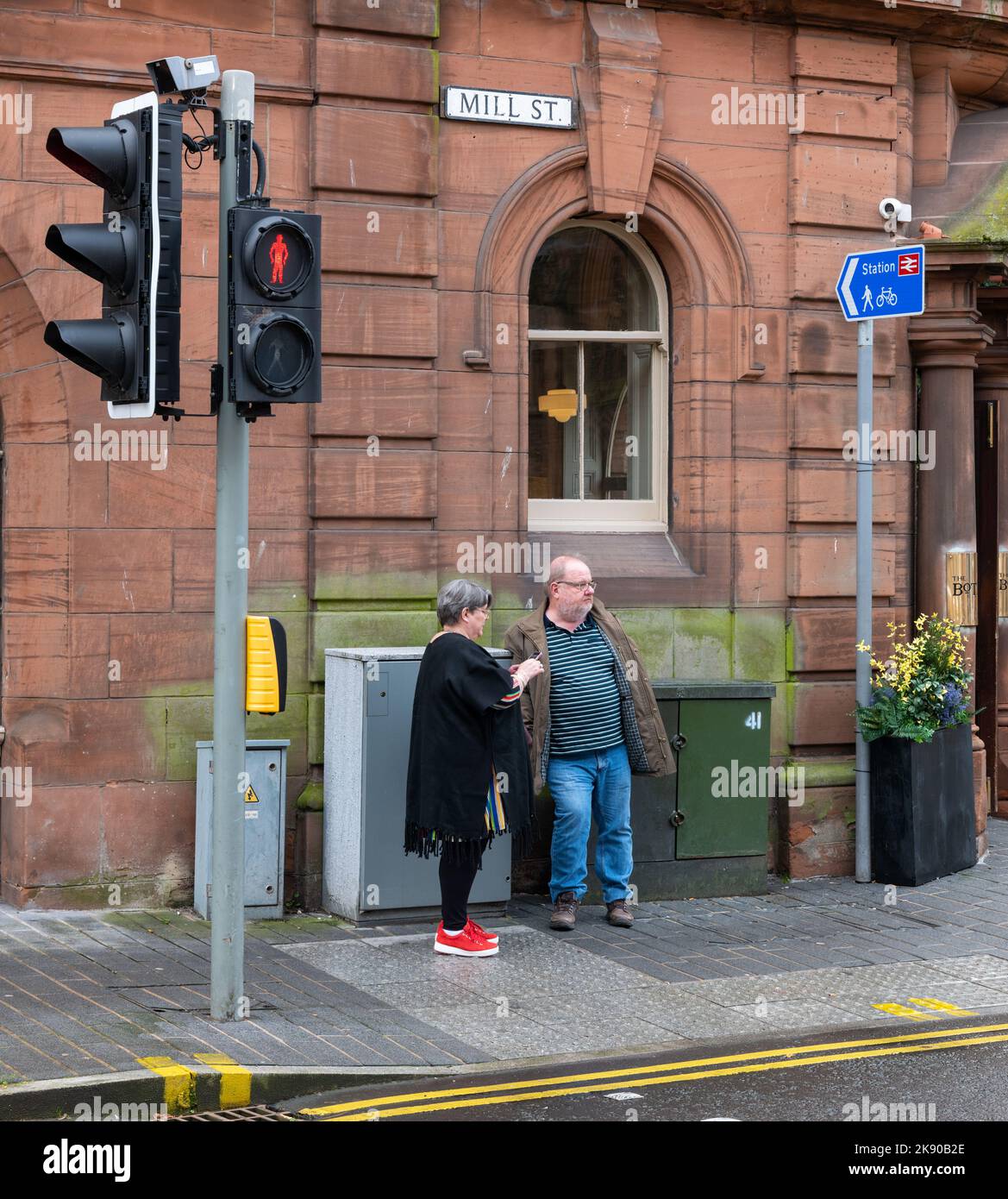 22 October 2022. Perth,Tayside,Scotland. This is people waiting to ...