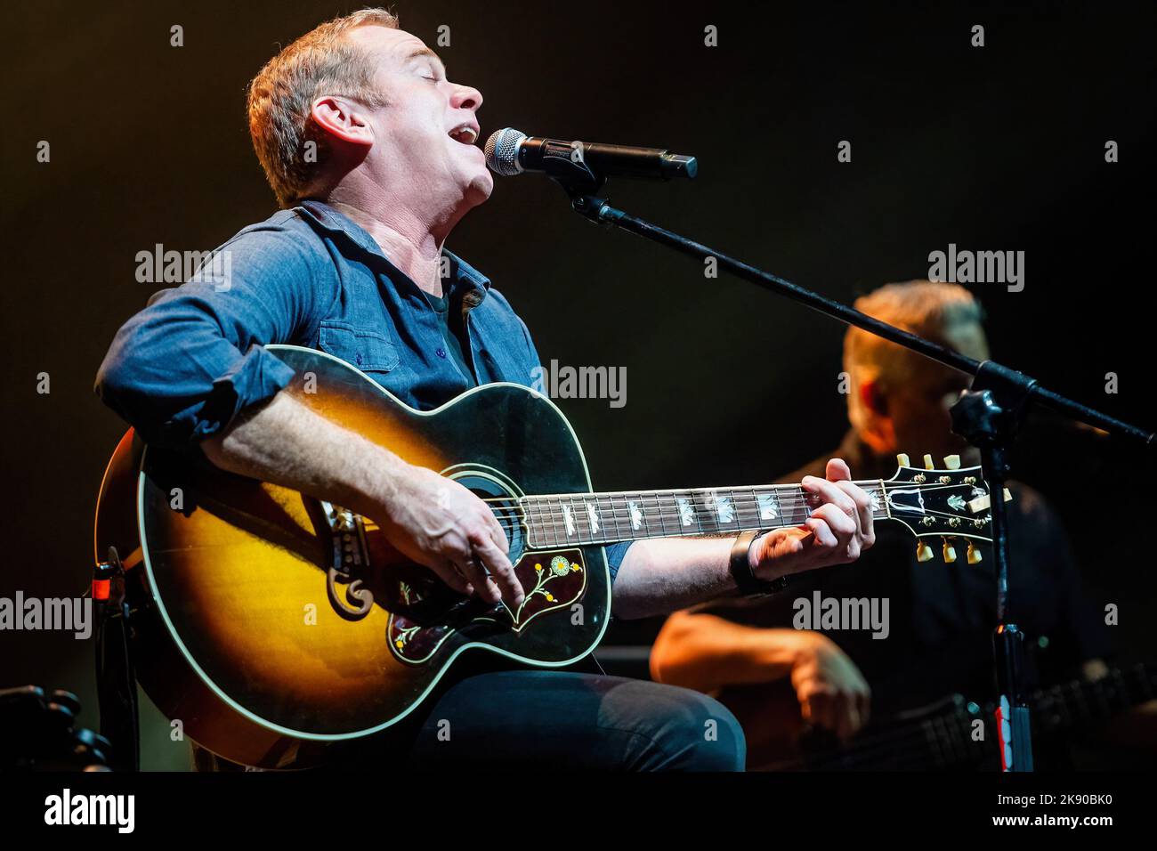 Garou (Pierre Garand) performs live on stage during his concert at the ...