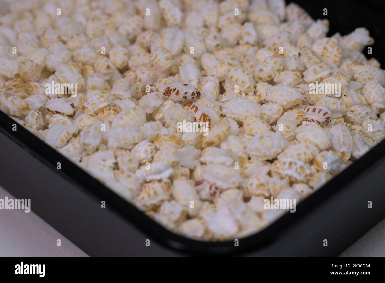 Khoi or Puffed rice. Derivative of rice.Traditional Bengali food ...