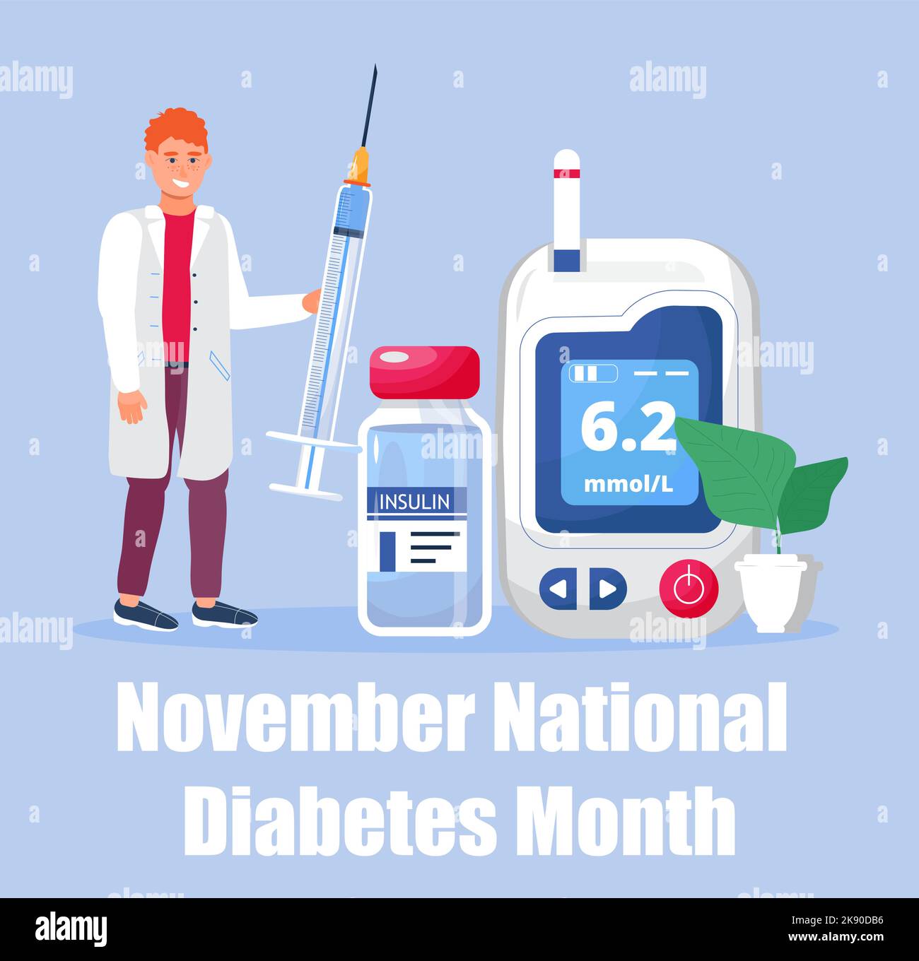 Diabetes Awareness Month on November in USA. American national health ...