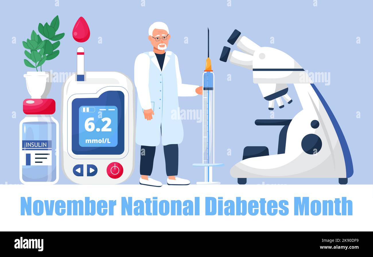 Diabetes Awareness Month on November in USA. American national health ...