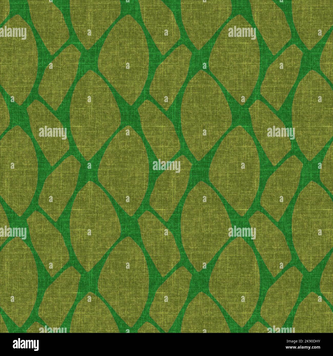 Green retro 1960s linen seamless pattern. Forest style vintage for ...