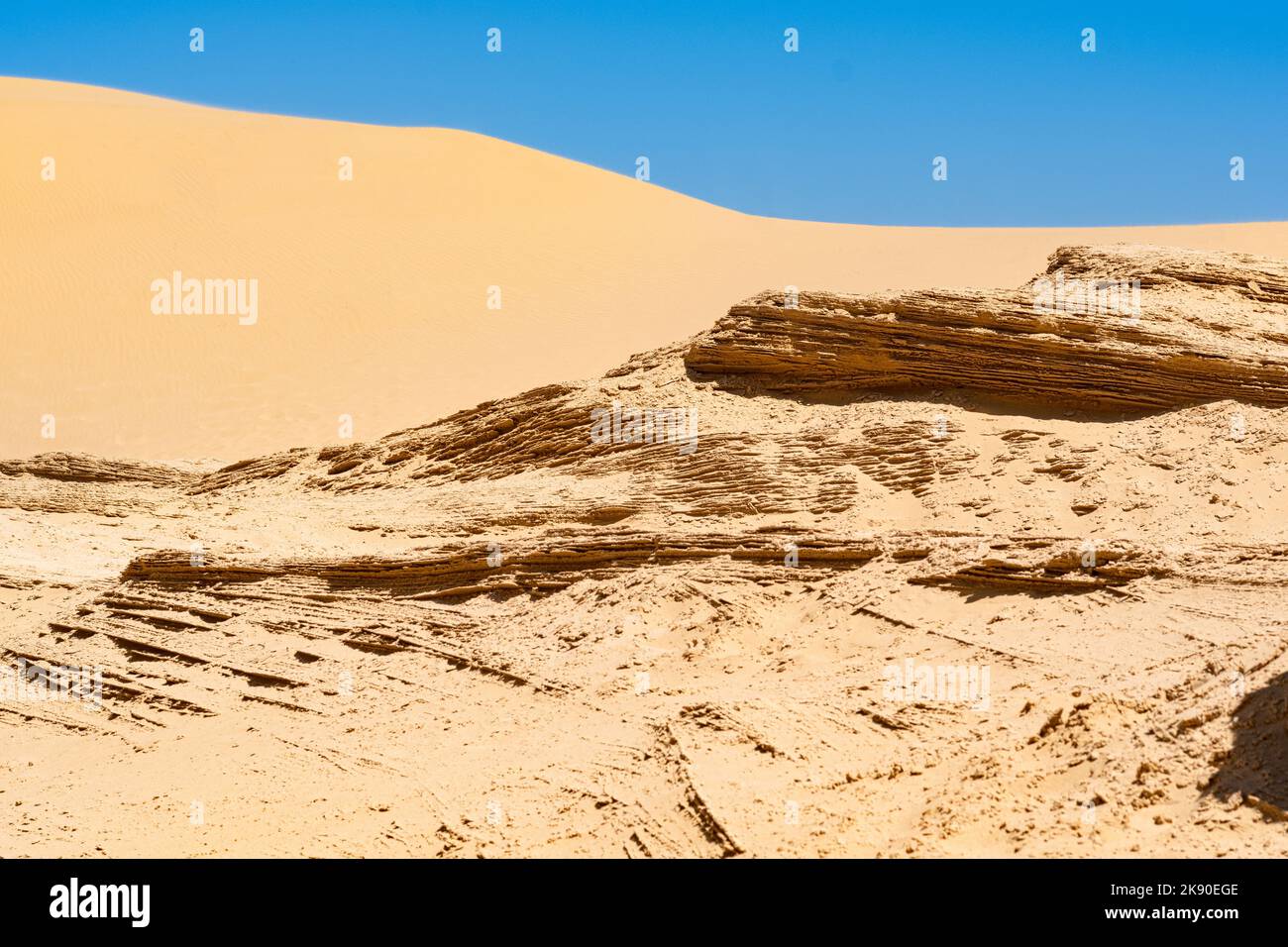 desert landscape, layered sandstone rock Stock Photo - Alamy