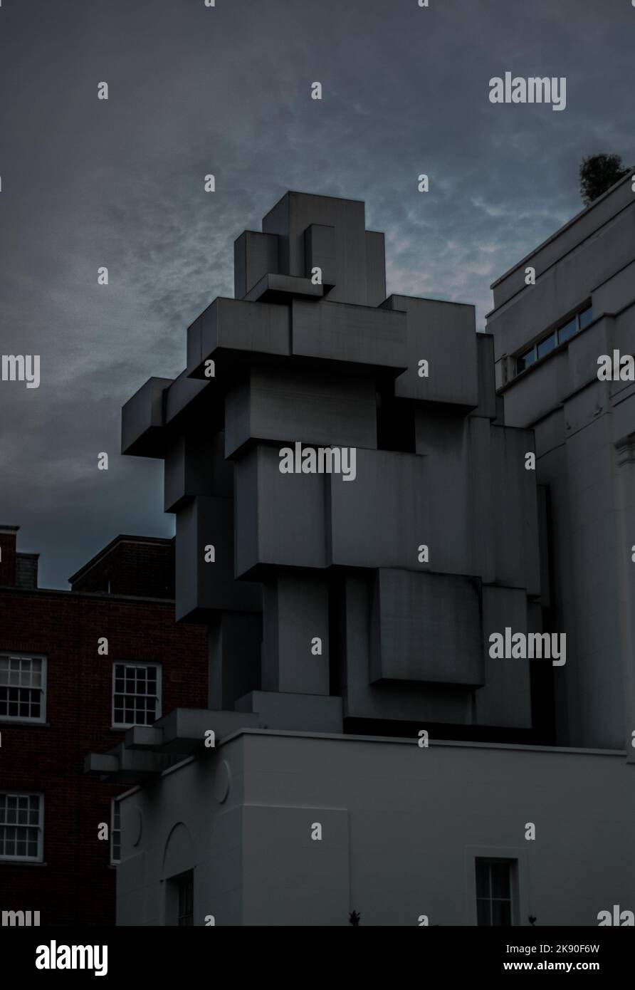 A vertical shot of a modern abstract architectural design Stock Photo ...