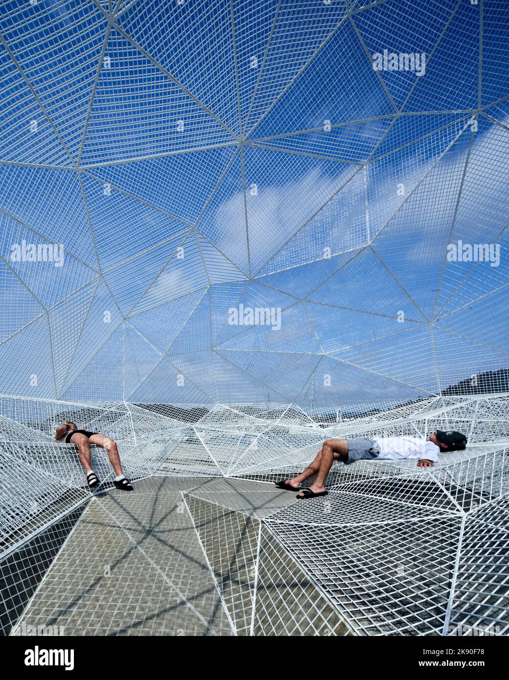 Pavilion interior with Cosmo and Lulu. Naoshima Pavillion, Naoshima ...