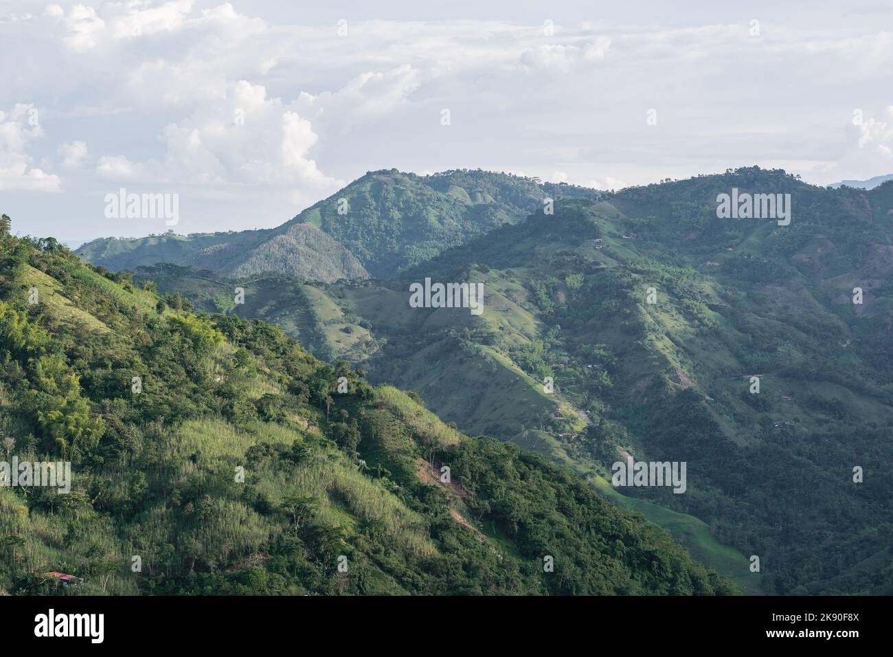 beautiful colombian mountain scenery, located in a rural area of the ...