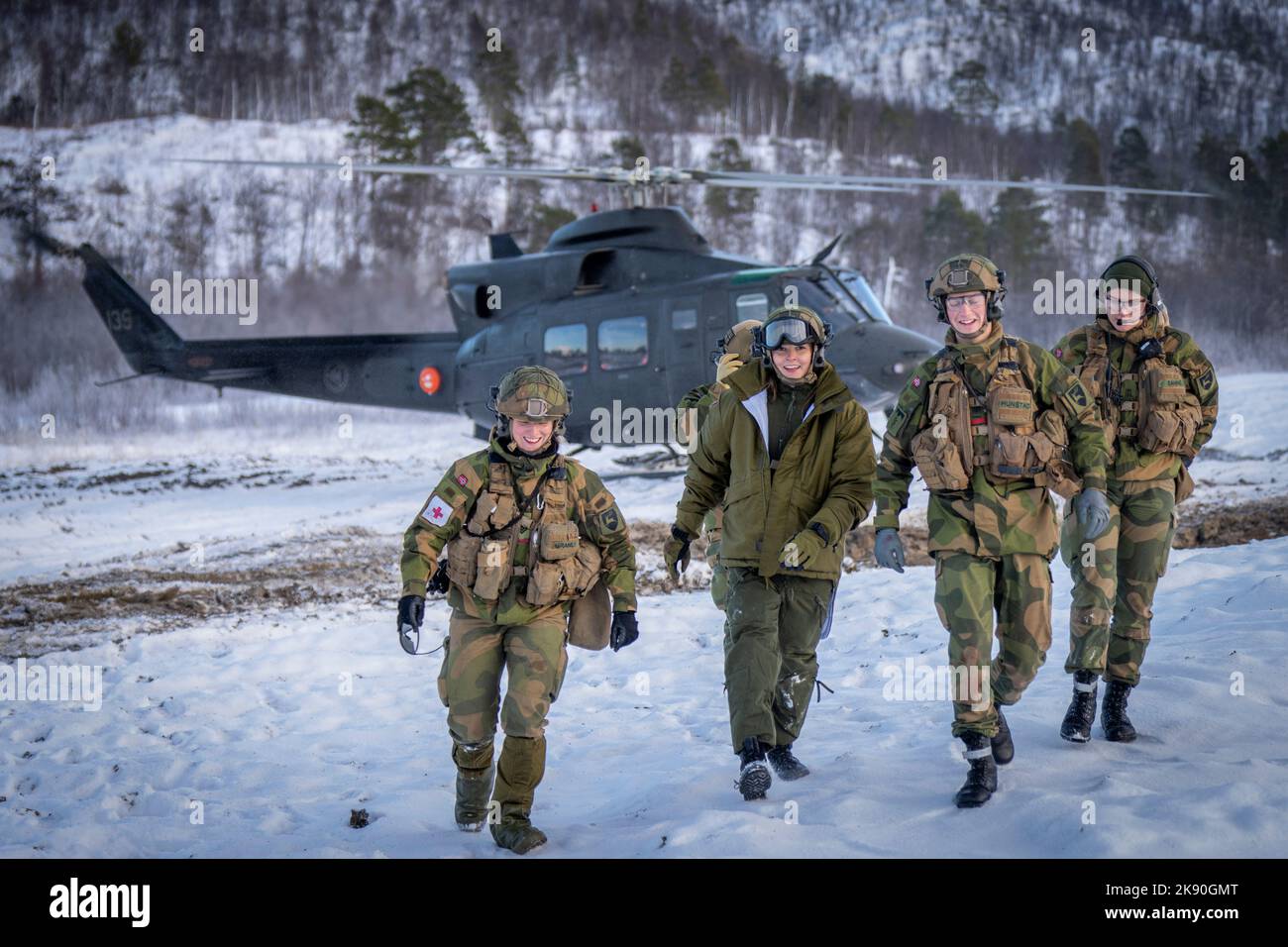 Bardufoss 20210204.Princess Ingrid Alexandra visits Brigade Nord at ...