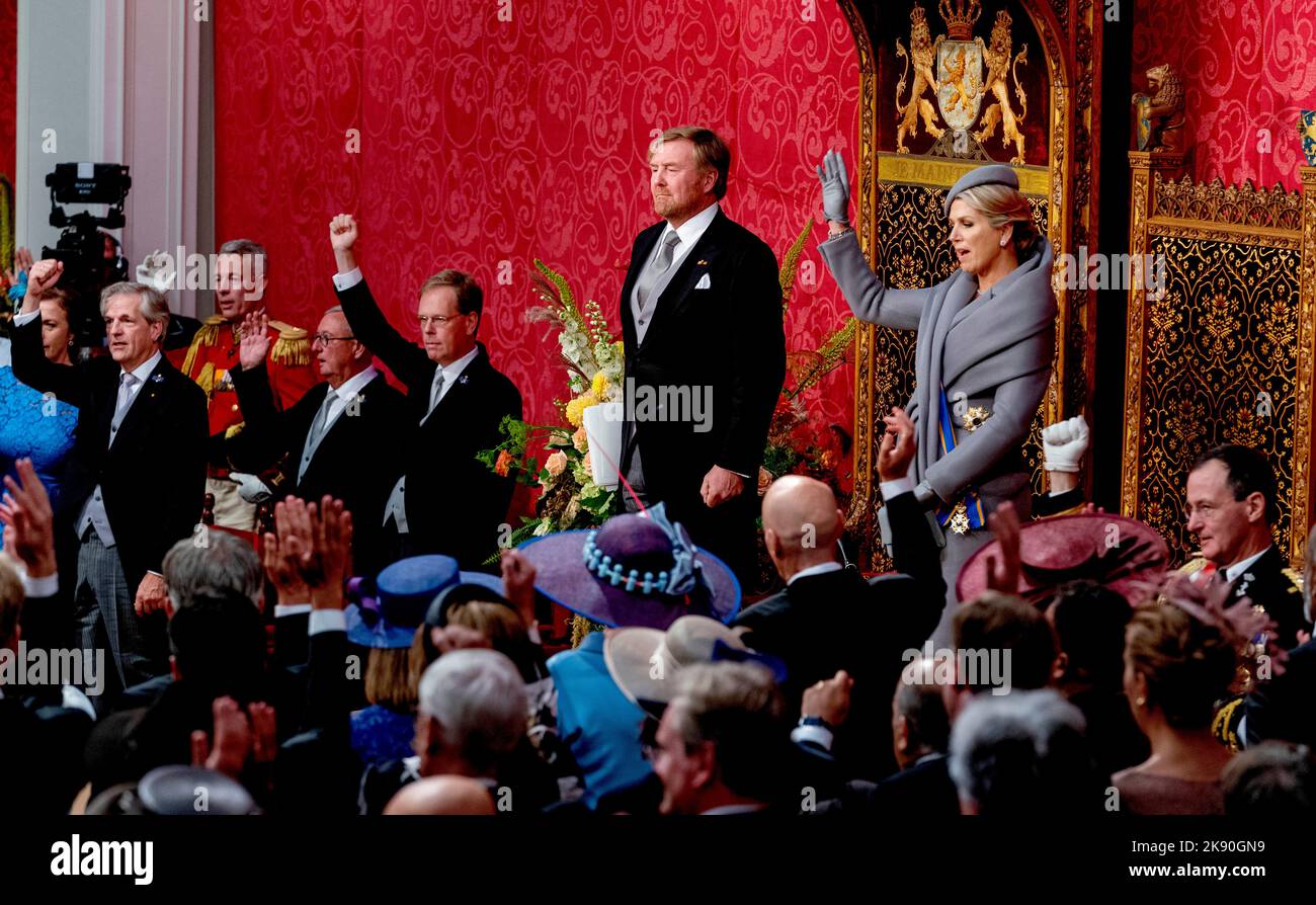 20-09-2022 Troonrede Queen Maxima and King Willem-Alexander during the ...