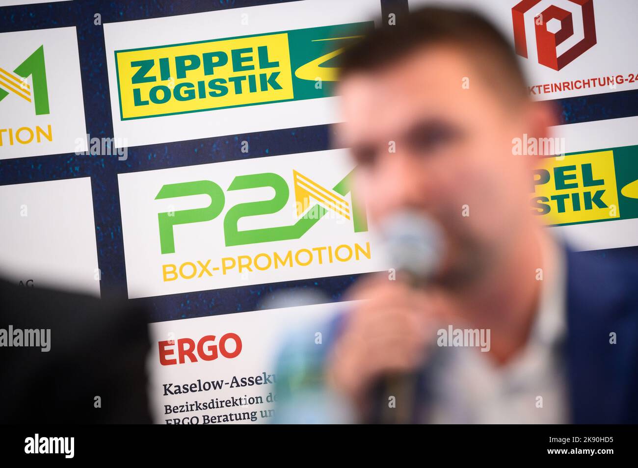 Hamburg, Germany. 25th Oct, 2022. The logo of the boxing stable can be ...